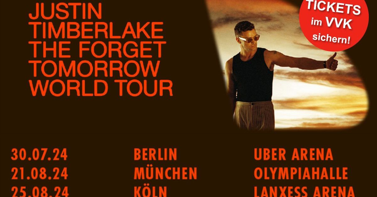 Justin Timberlake "The Forget Tomorrow World Tour!": Jetzt Tickets ...